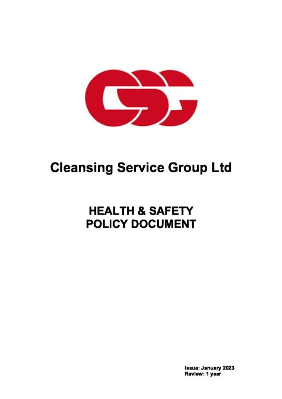 CSG Health and Safety Policy Document Jan 2023 | CSG