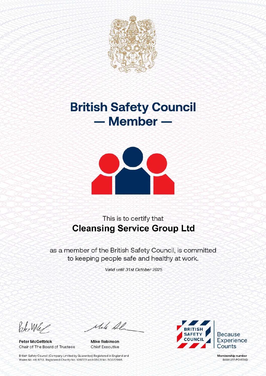 Subscription Welcome Pack S0391277-24 - Certificate With LOGO | CSG